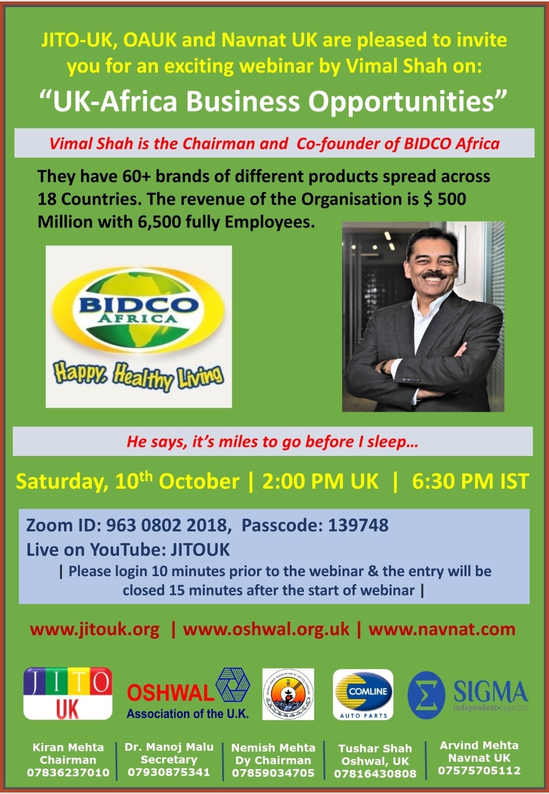 UK-Africa Business Opportunities Talk | Oshwal Association of the U.K.