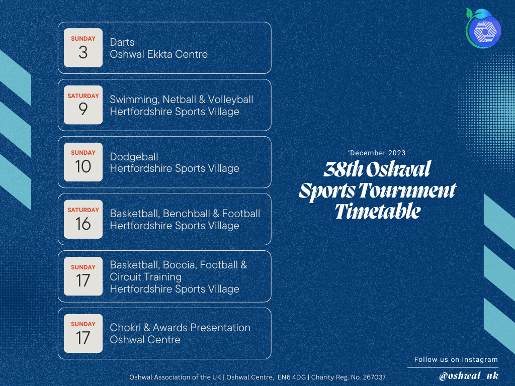 OAUK 38th Sports Tournament | Oshwal Association of the U.K.
