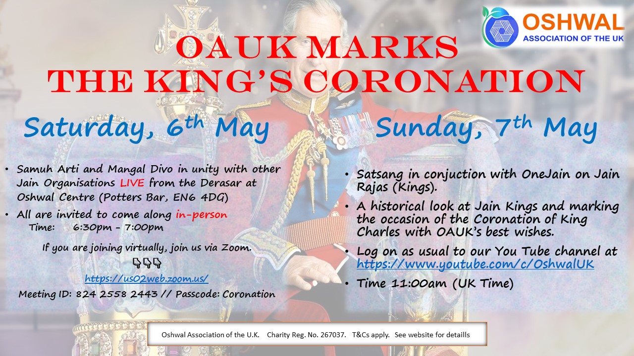 OAUK mark’s the King’s Coronation | Oshwal Association of the U.K.