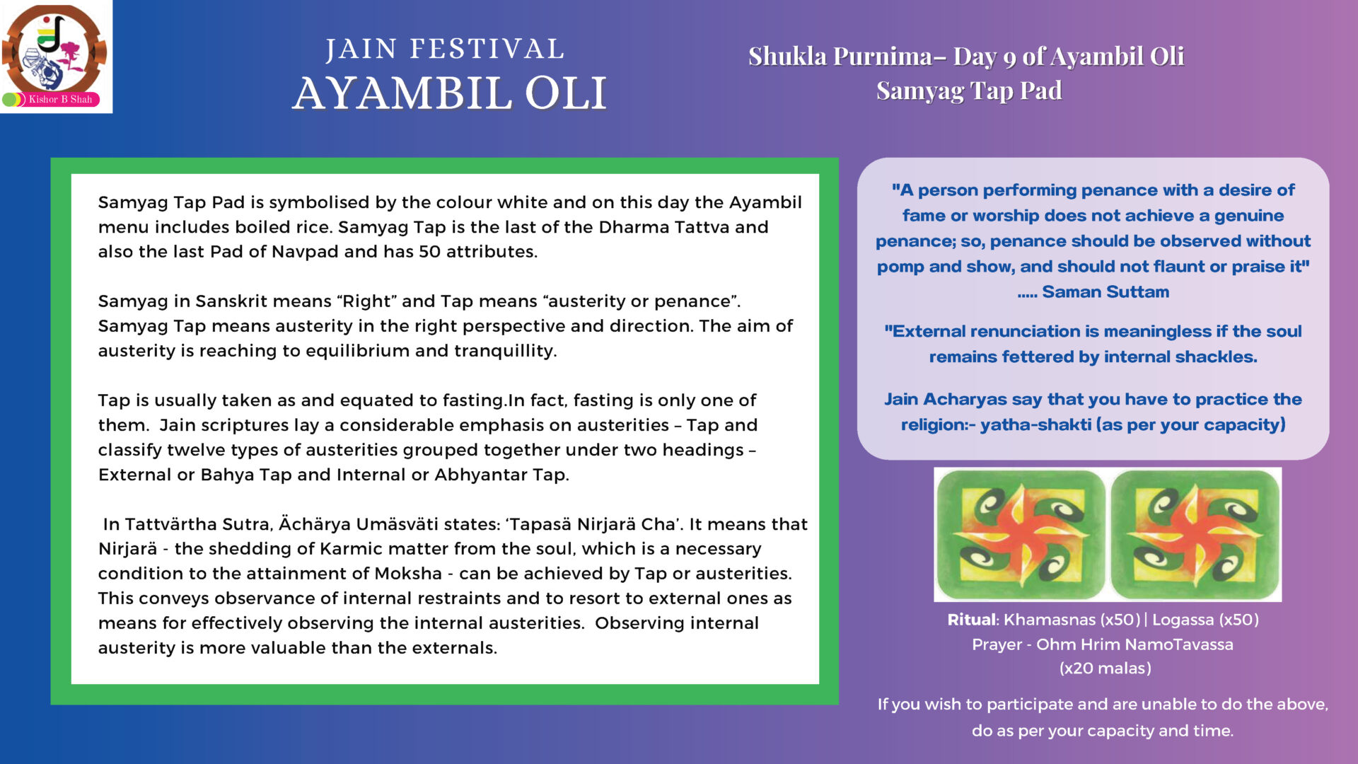 Chaitra Maas – Shri Navpad Ayambil Oli – 2024 | Oshwal Association of ...