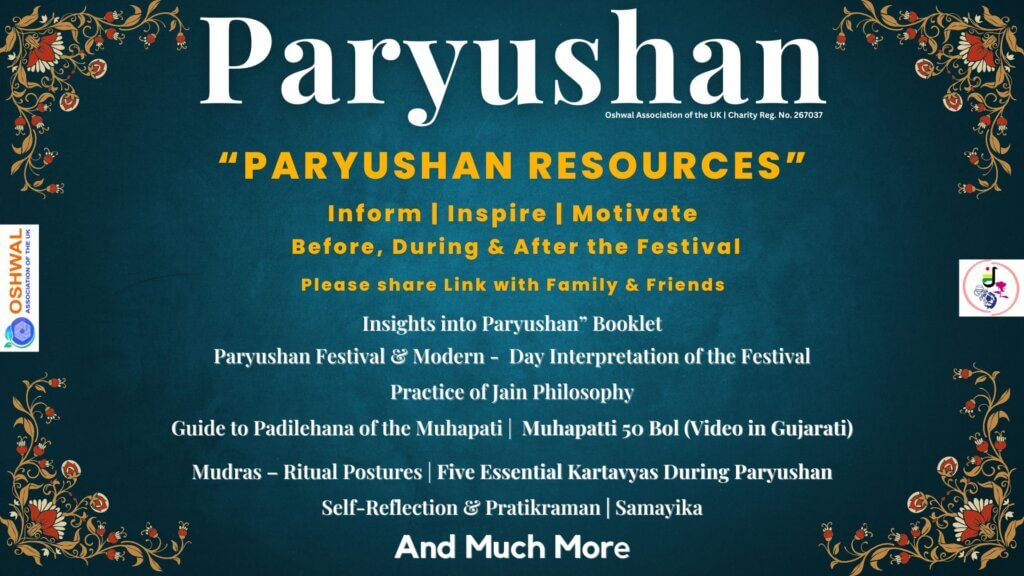 Paryushan Resources | Oshwal Association of the U.K.