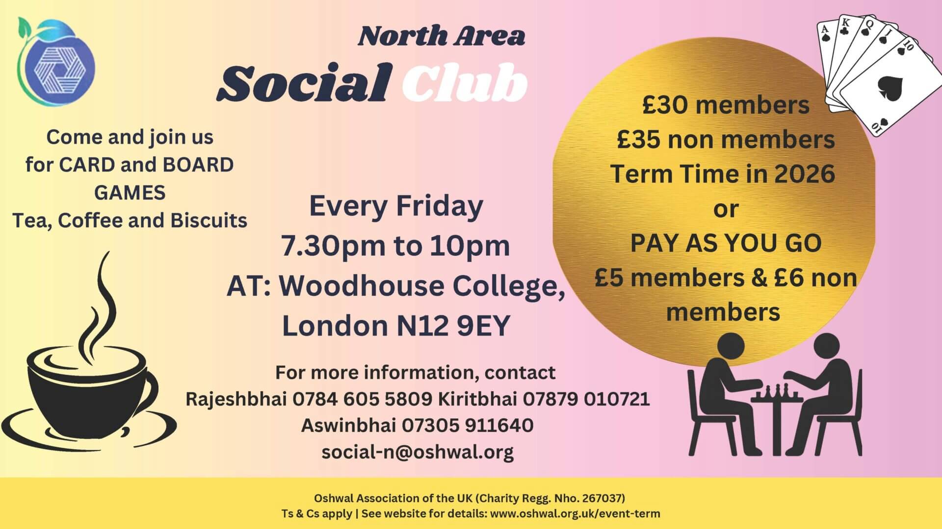 North – Social Club | Oshwal Association of the U.K.