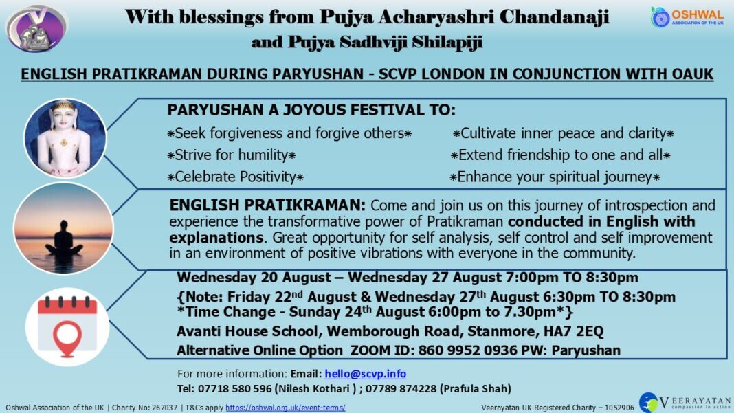Paryushan 2025 | Oshwal Association of the U.K.